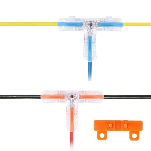 Brightfour T Tap Connectors for AWG 28-12, Lever Wire Connectors 40 ...