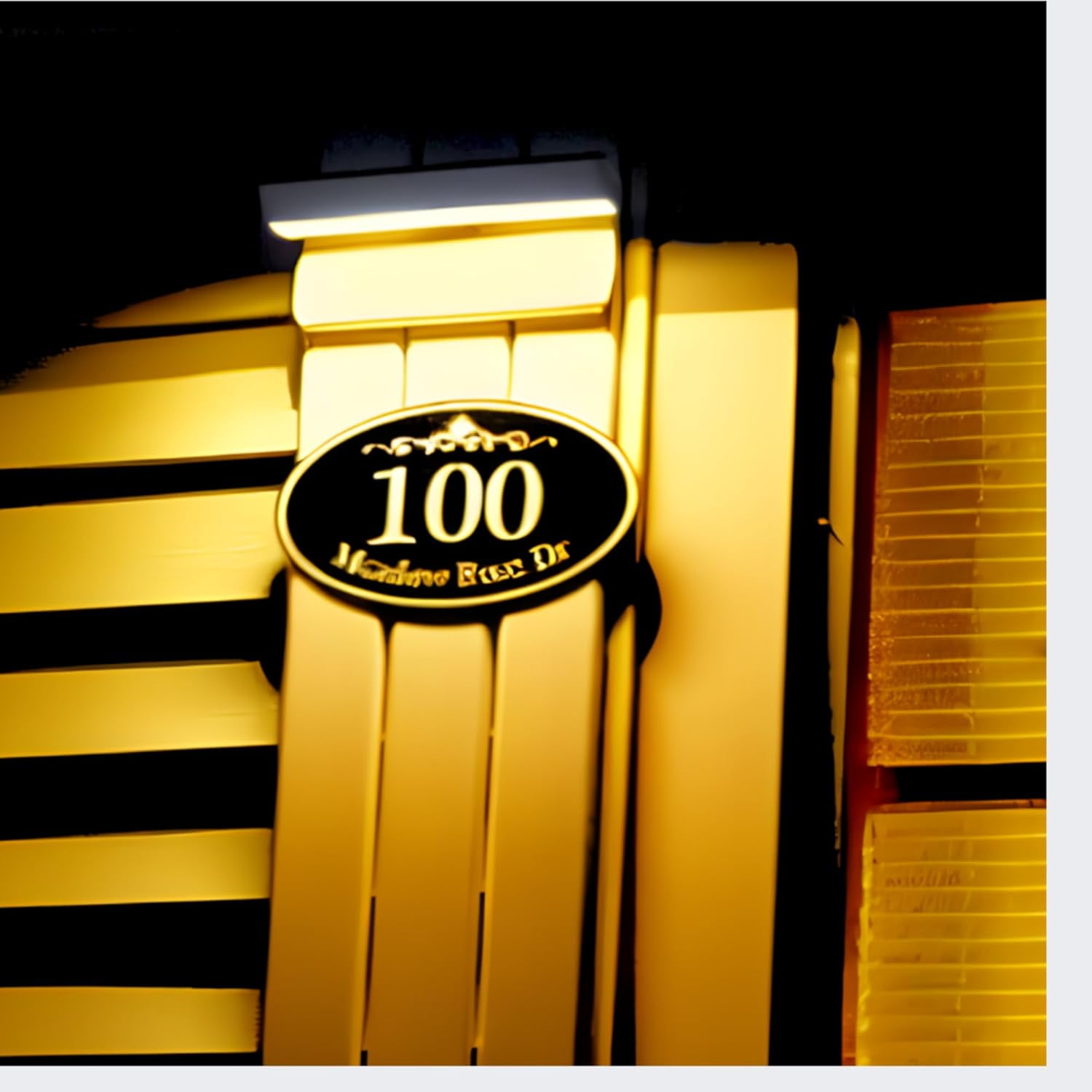 Brighticonic LED Outdoor Address Light - Solar House Number Light 3000K ...