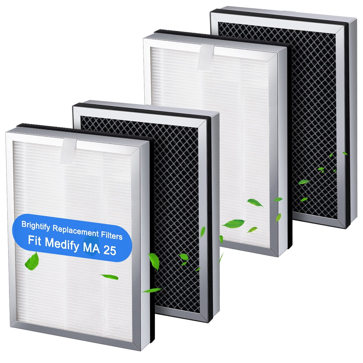 Brightify MA-25 HEPA Air Purifier Filter Replacements, 4-Pack, H13 HEPA ...