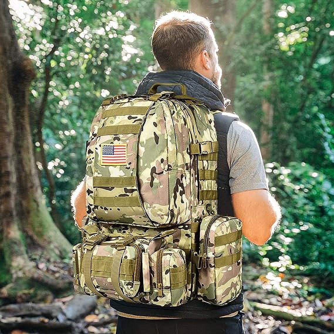 Brightify 60L Camping Hiking Backpack Detachable Large Outdoor ...