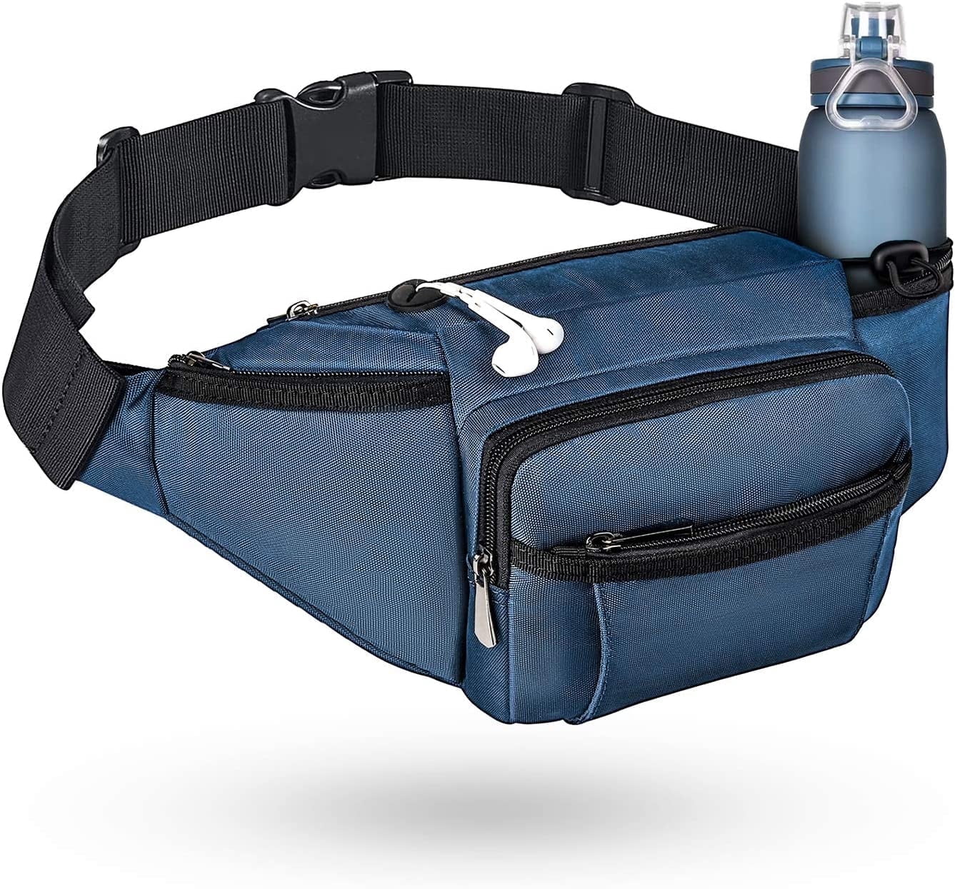 Brightify Crossbody Fanny Pack, Large Waist Bag with Water Bottle Pouch ...