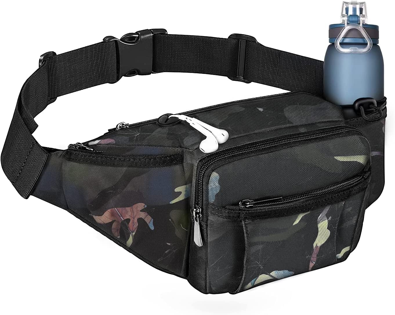 Brightify Crossbody Fanny Pack, Waterproof Waist Bag with Bottle Holder ...