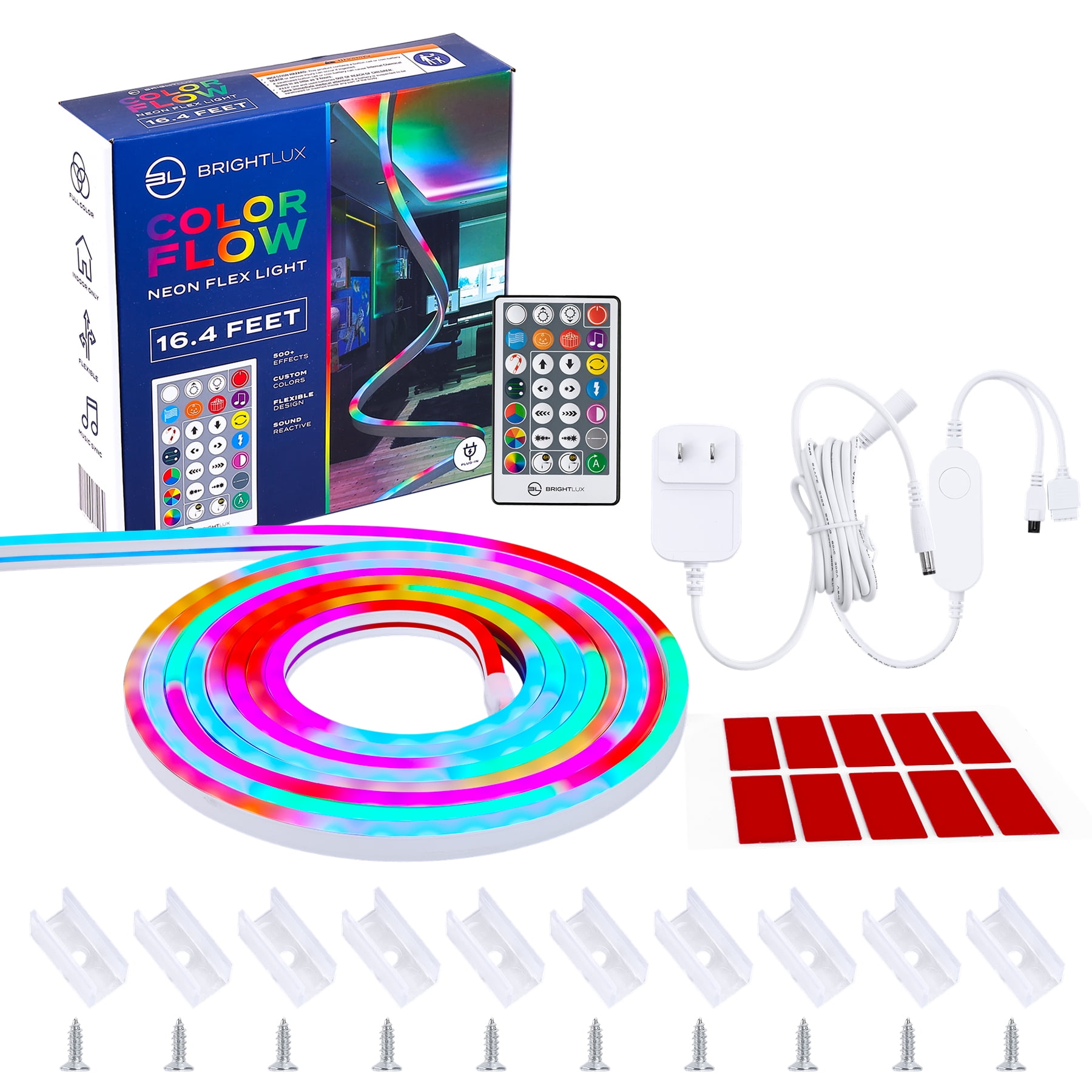 Brightlux 16.4' Color Flow Indoor Neon Flex Light - Walmart.com
