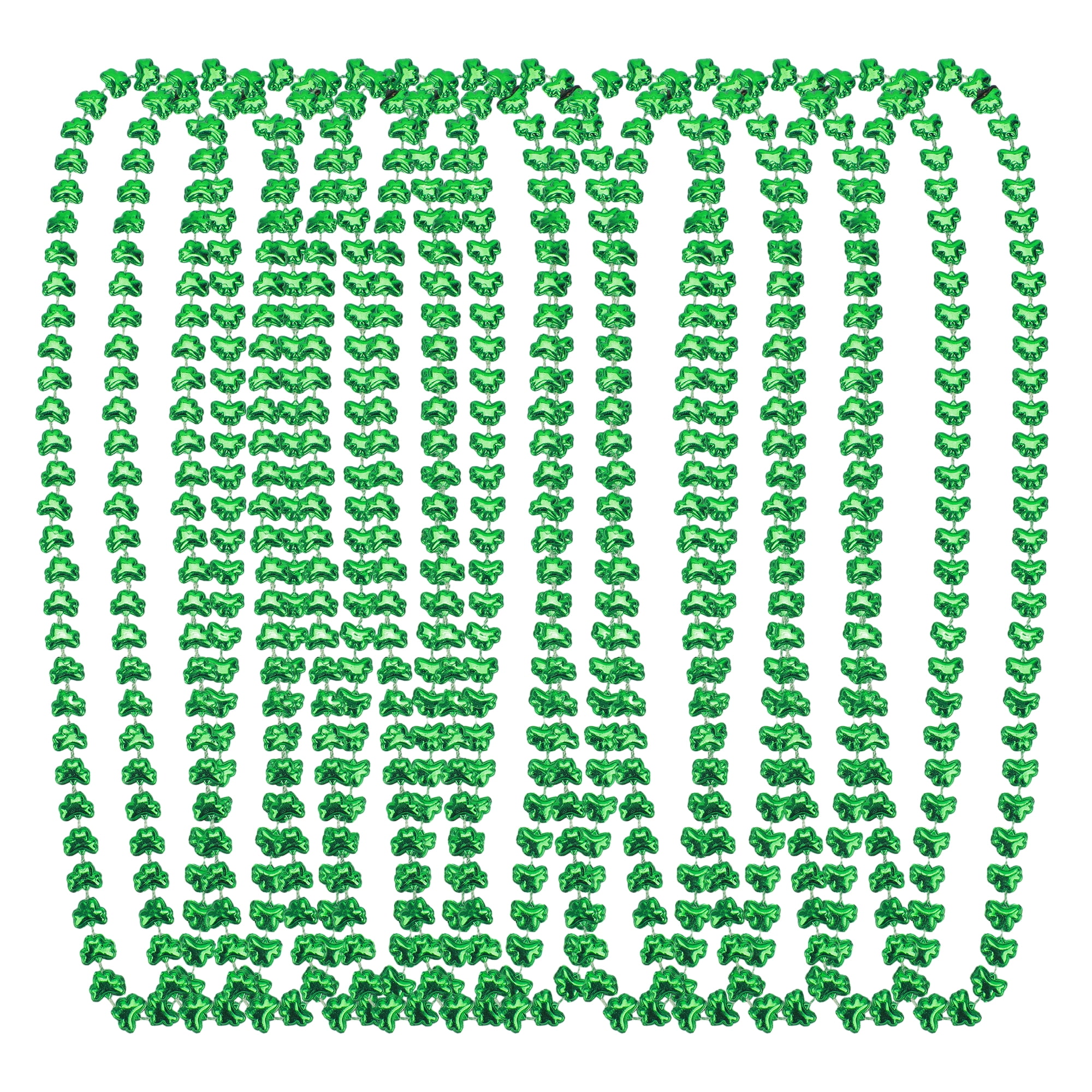 Brightness Charmed St. Patrick's Day 12-Pack Green Bead Necklace Set ...