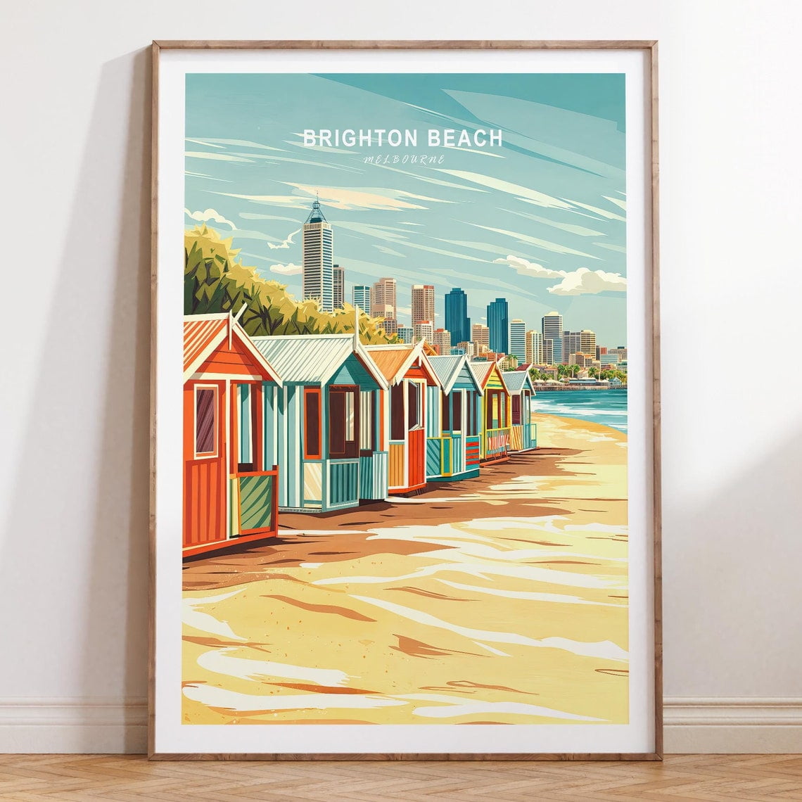 Brighton Beach Melbourne Poster, Melbourne Travel Wall Art, Brighton ...