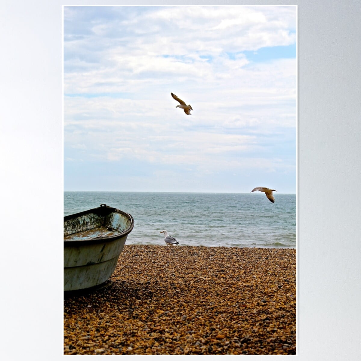 Brighton Beach, Old Boats And Seascapes Poster Wall Art, Modern Wall ...