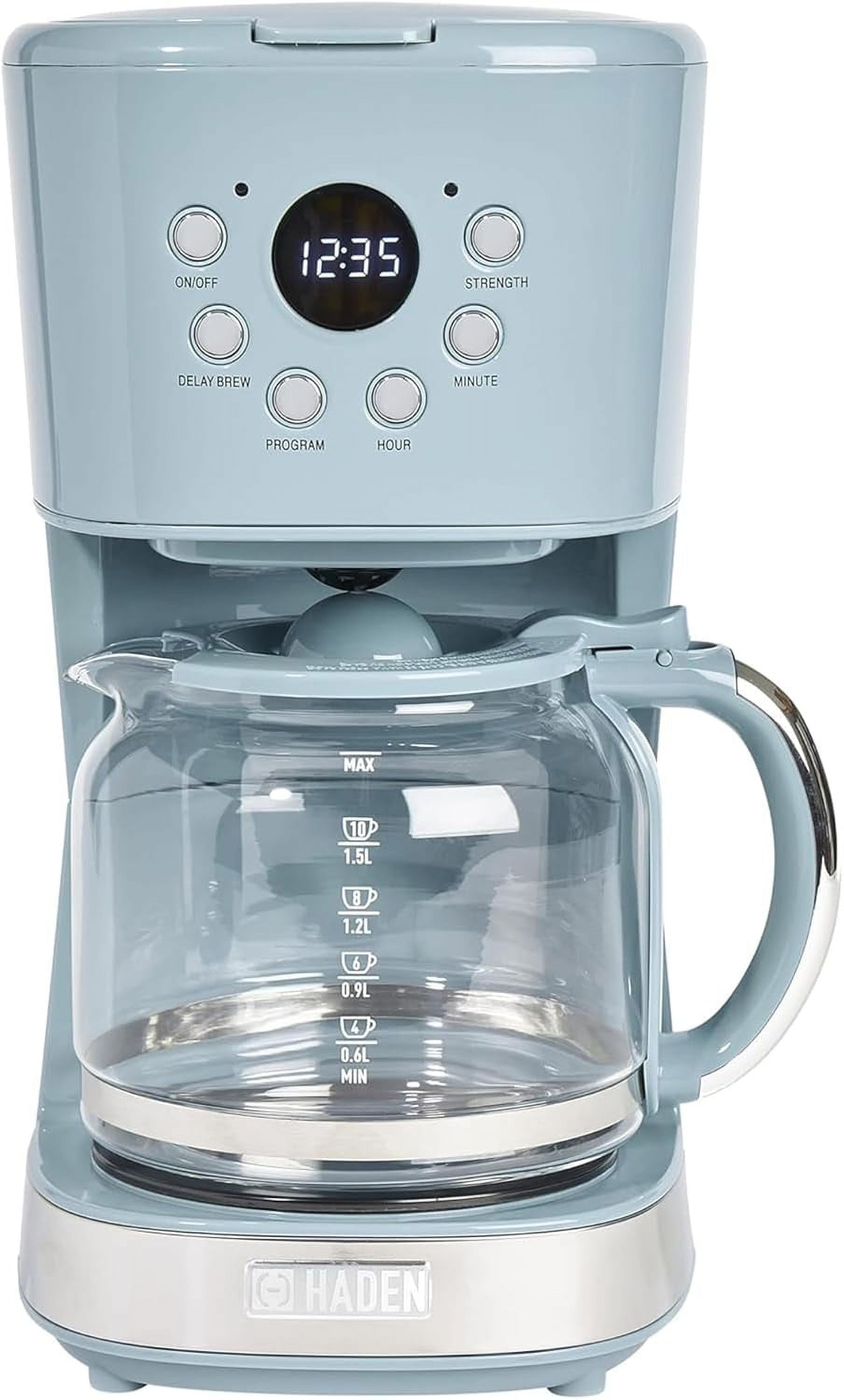 Brighton Coffee Machine, 12 Cup Programmable Drip Coffee Maker with ...