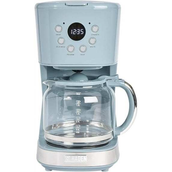 Brighton Coffee Machine, 12 Cup Programmable Drip Coffee Maker with ...