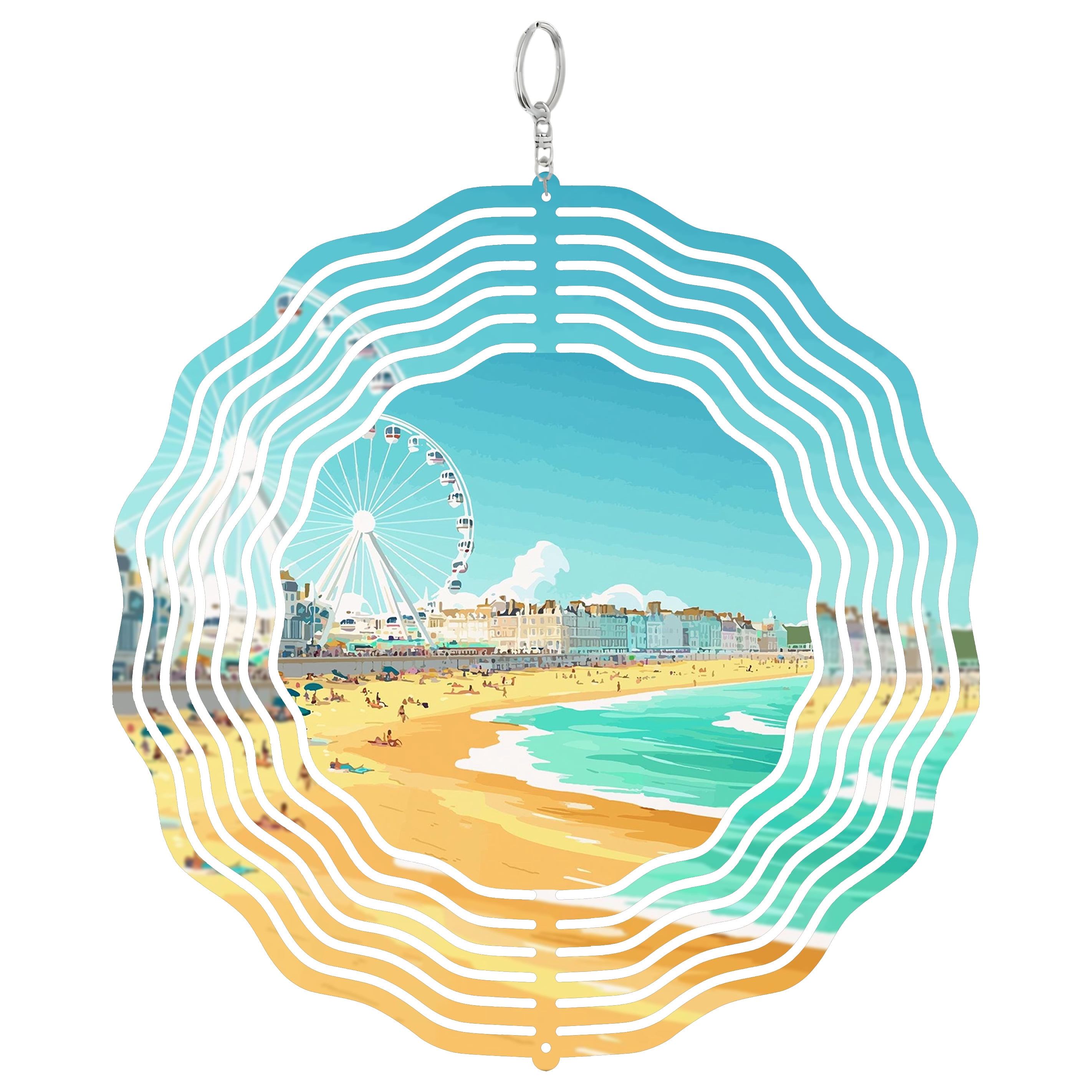 Brighton England Seaside Pier 3D Wind Spinner Stainless Steel Kinetic ...