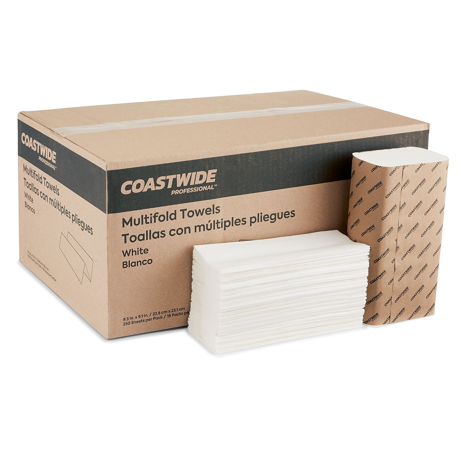 Brighton White Multifold Hand Paper Towels, 4000 Sheets/Carton, 16 ...