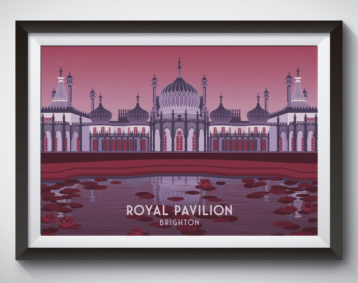 Brighton Pavilion Poster, Royal Pavilion Print, Brighton England Travel ...