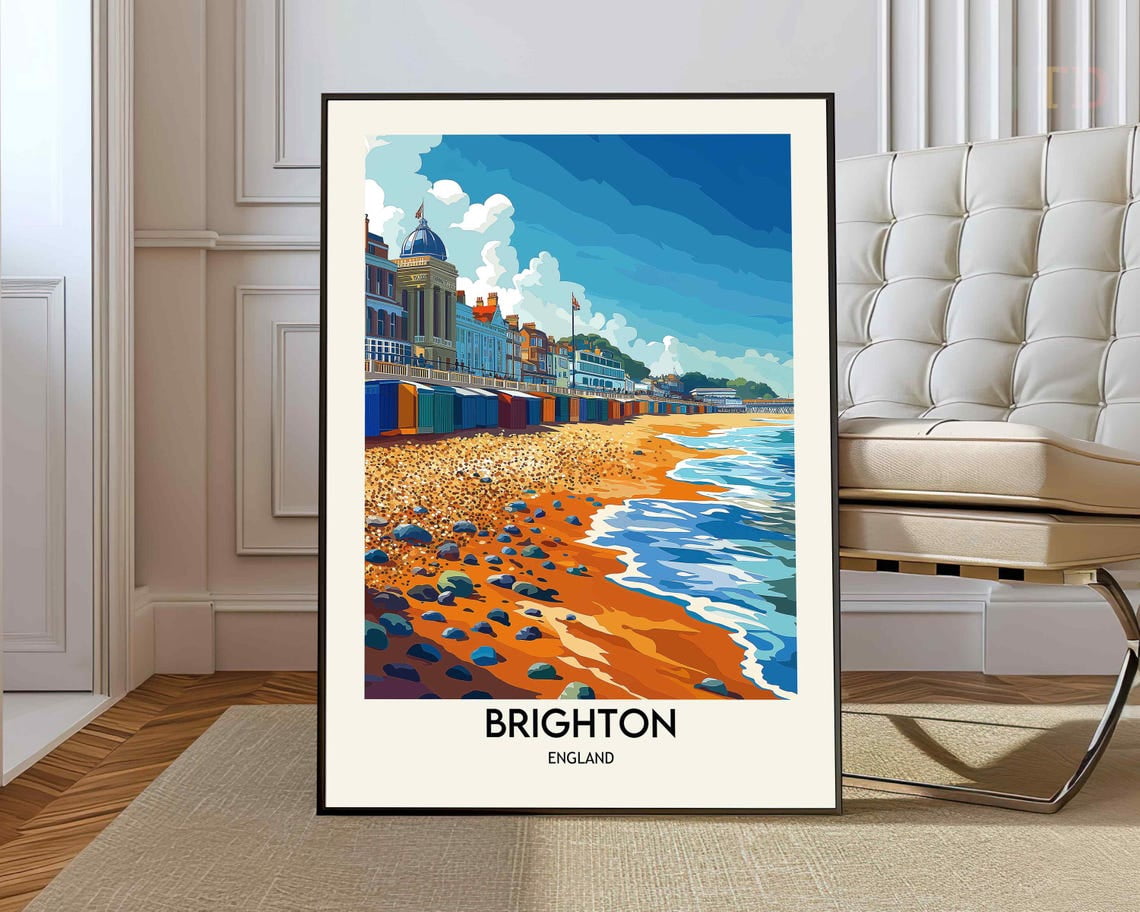 Brighton Print, Brighton Poster, Brightonbrighton Art Print, Brighton ...