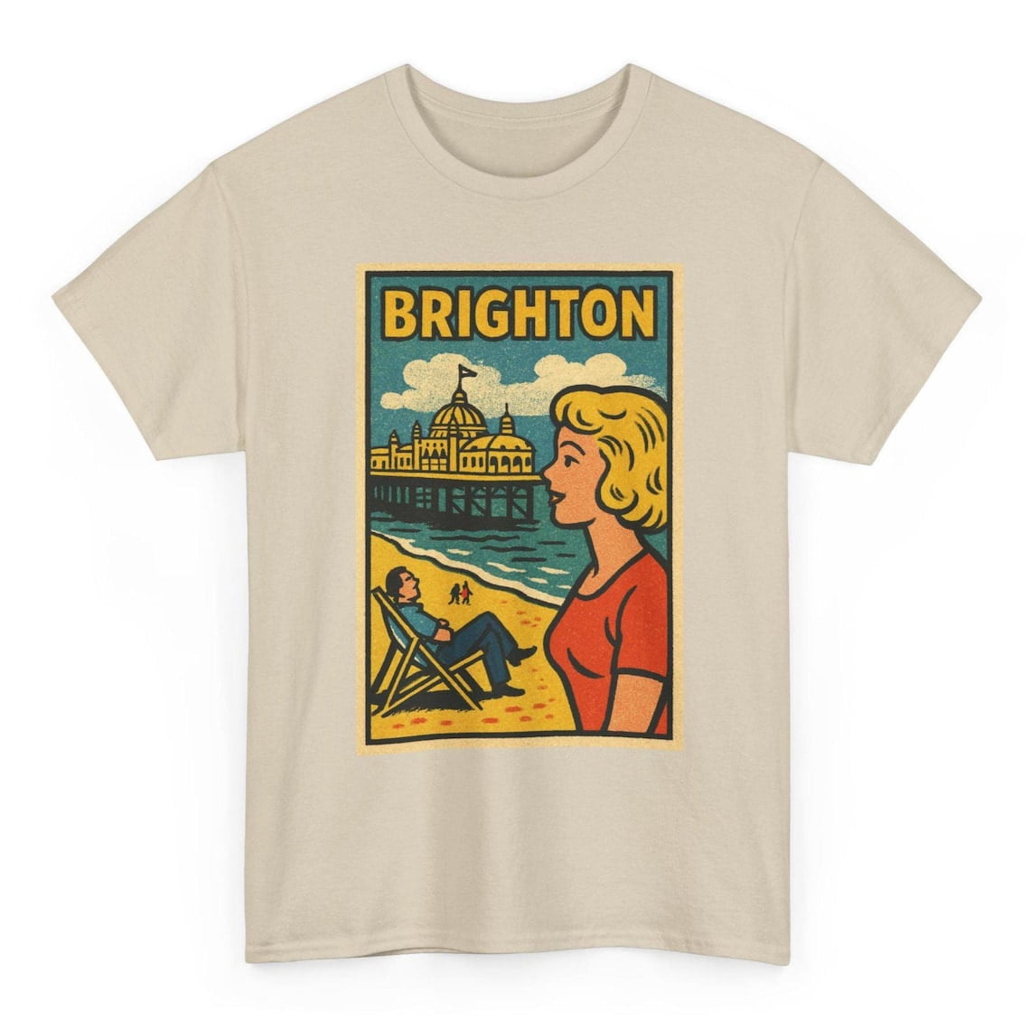 Brighton Retro UK Seaside Resort Town Pier Beach Vacation Travel ...