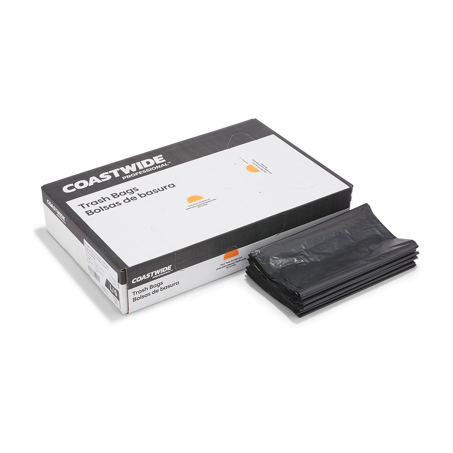 Brighton Trash BG 40-45 gal 40x46 Reprocessed Resin 1.3 Mil Black 100 ...