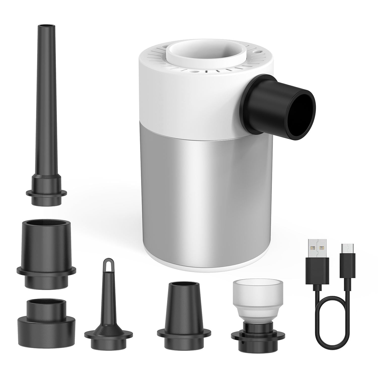 Brightopia Portable Rechargeable Air Pump, 6 Nozzles, 4000mAh 50000RPM ...