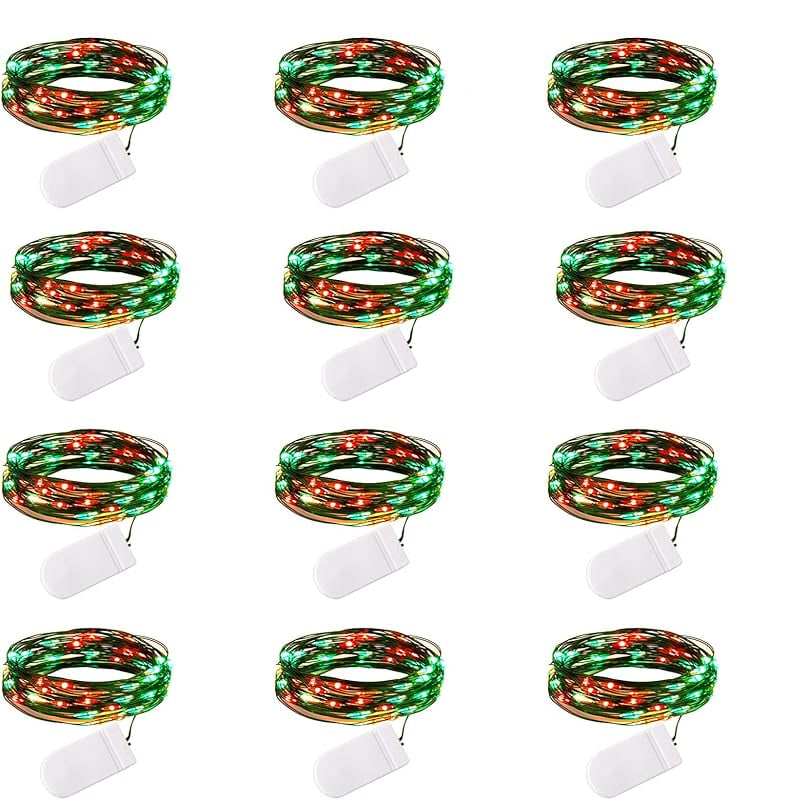 Brightown 12 Pack LED Fairy Lights Battery Operated String Lights - 7ft ...