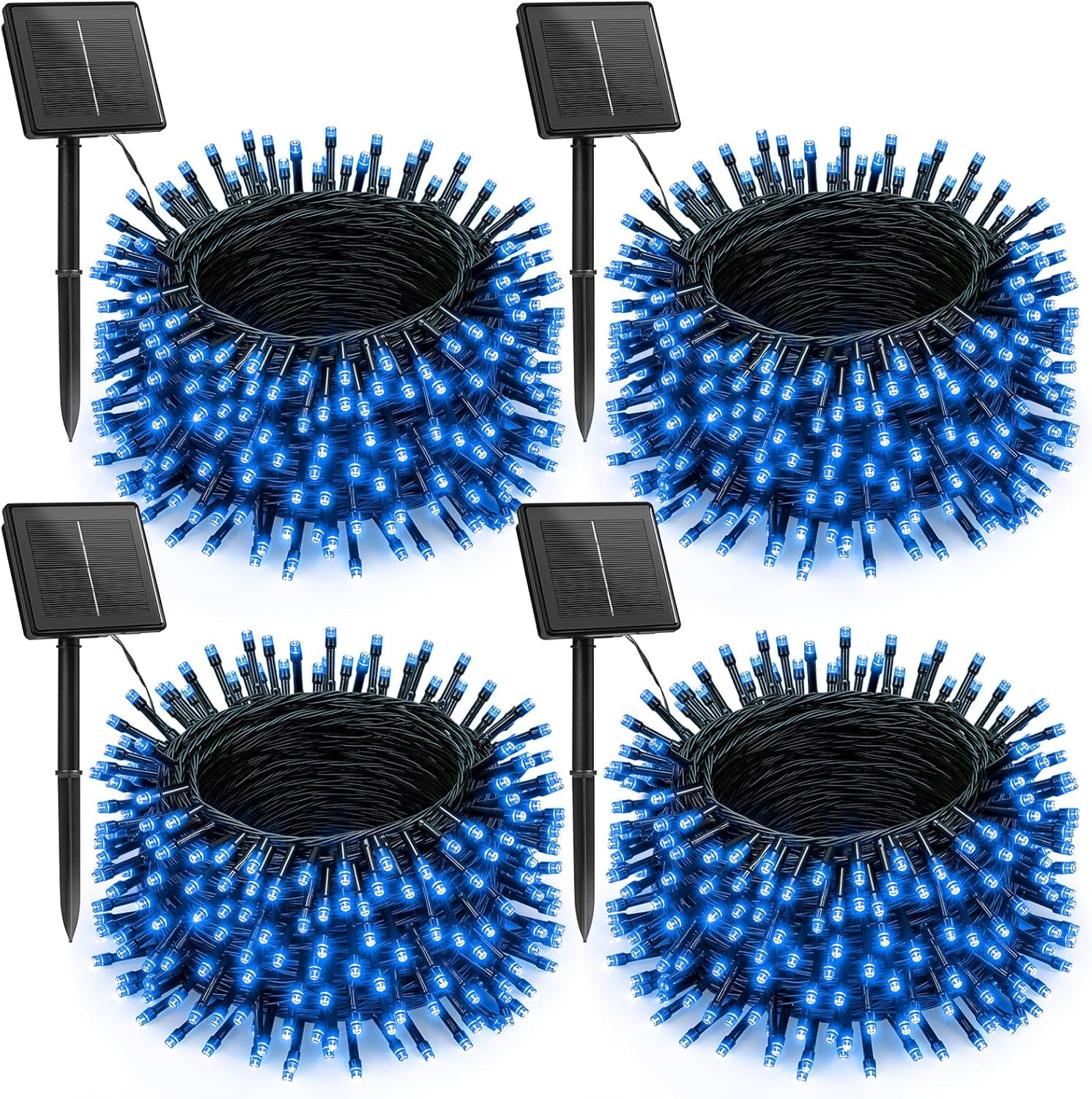 Brightown 4 Pack Solar Christmas Lights Outdoor, Total 184FT 480 LED ...