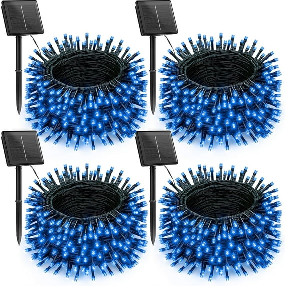 Brightown 4 Pack Solar Christmas Lights Outdoor, Total 184FT 480 LED ...