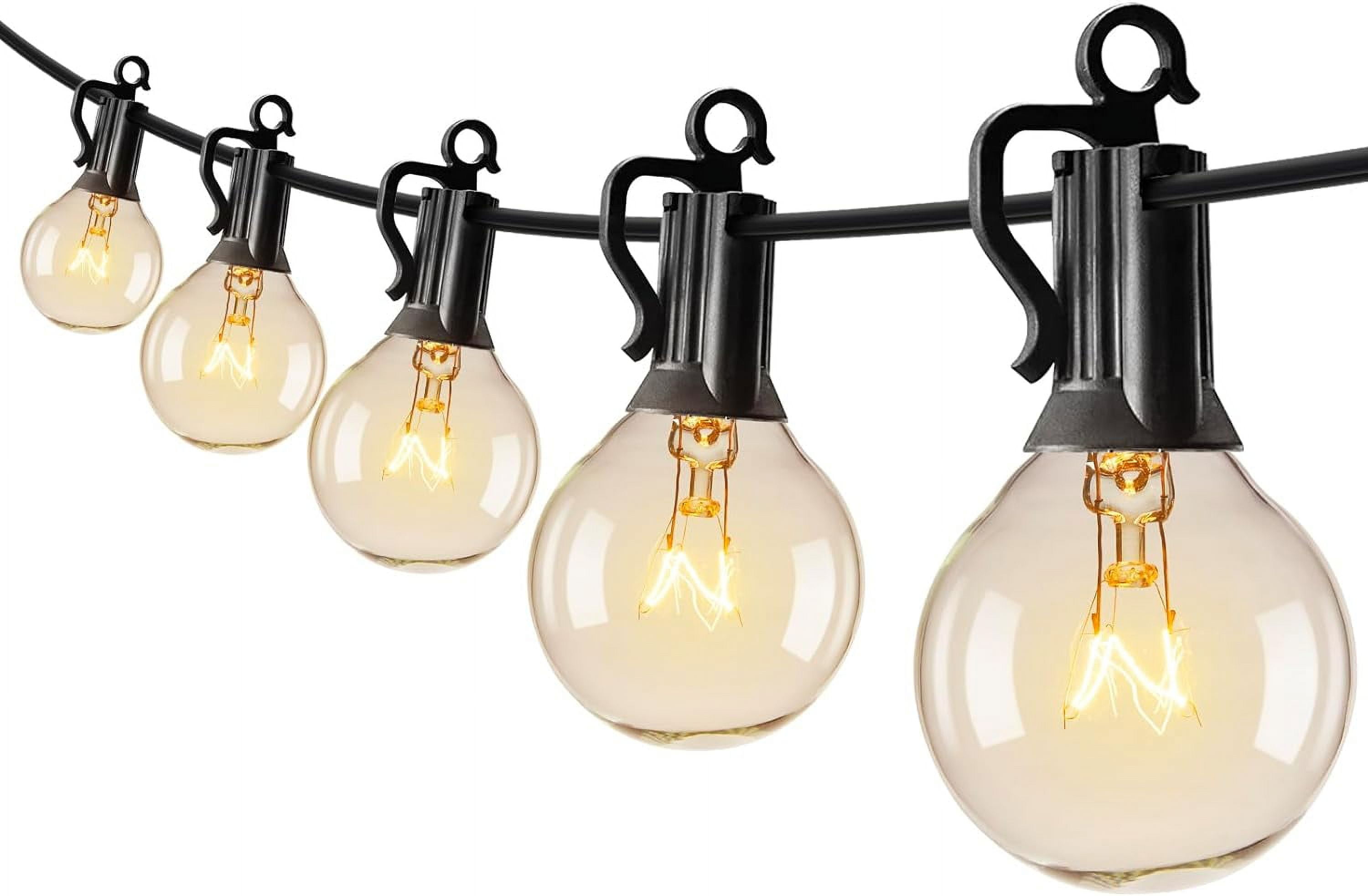Brightown G40 Outdoor String Lights - 100 Ft Waterproof Globe Patio ...