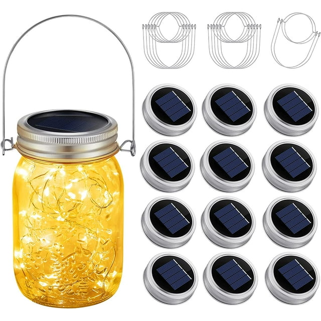 Brightown Solar Mason Jar Lights, 30 LED, Outdoor Decor for Garden ...