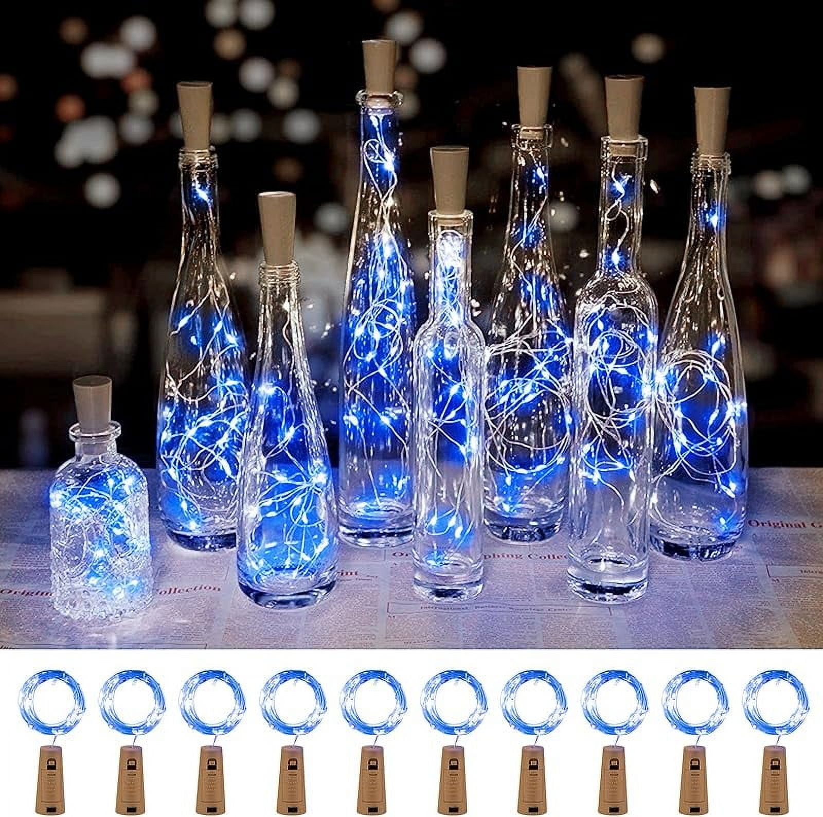 Brightown Wine Bottle Lights with Cork, 10 Pack 20 LED Waterproof ...