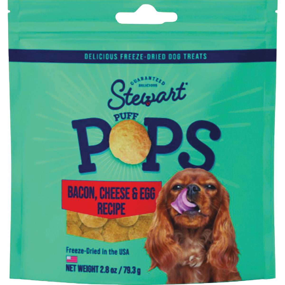 Stewart PuffPops 2.8 Oz. Bacon, Egg, & Cheese Freeze-Dried Dog Treats ...