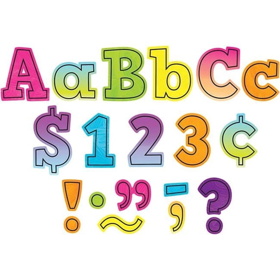 Brights 4 Ever 4 In Letters Bulletin Board Set - Pack of 2 - Walmart.com