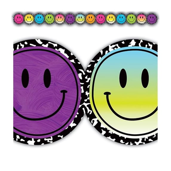 Brights 4Ever Smiley Faces Die-Cut Border Trim [TCR6929] - Walmart.com
