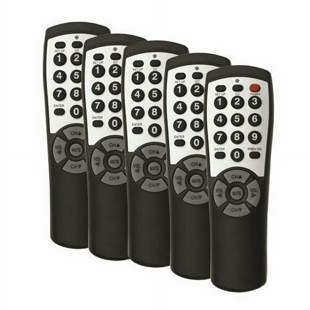 Brightstar BR100B Universal TV Remote - Pack Of 5 - Walmart.com