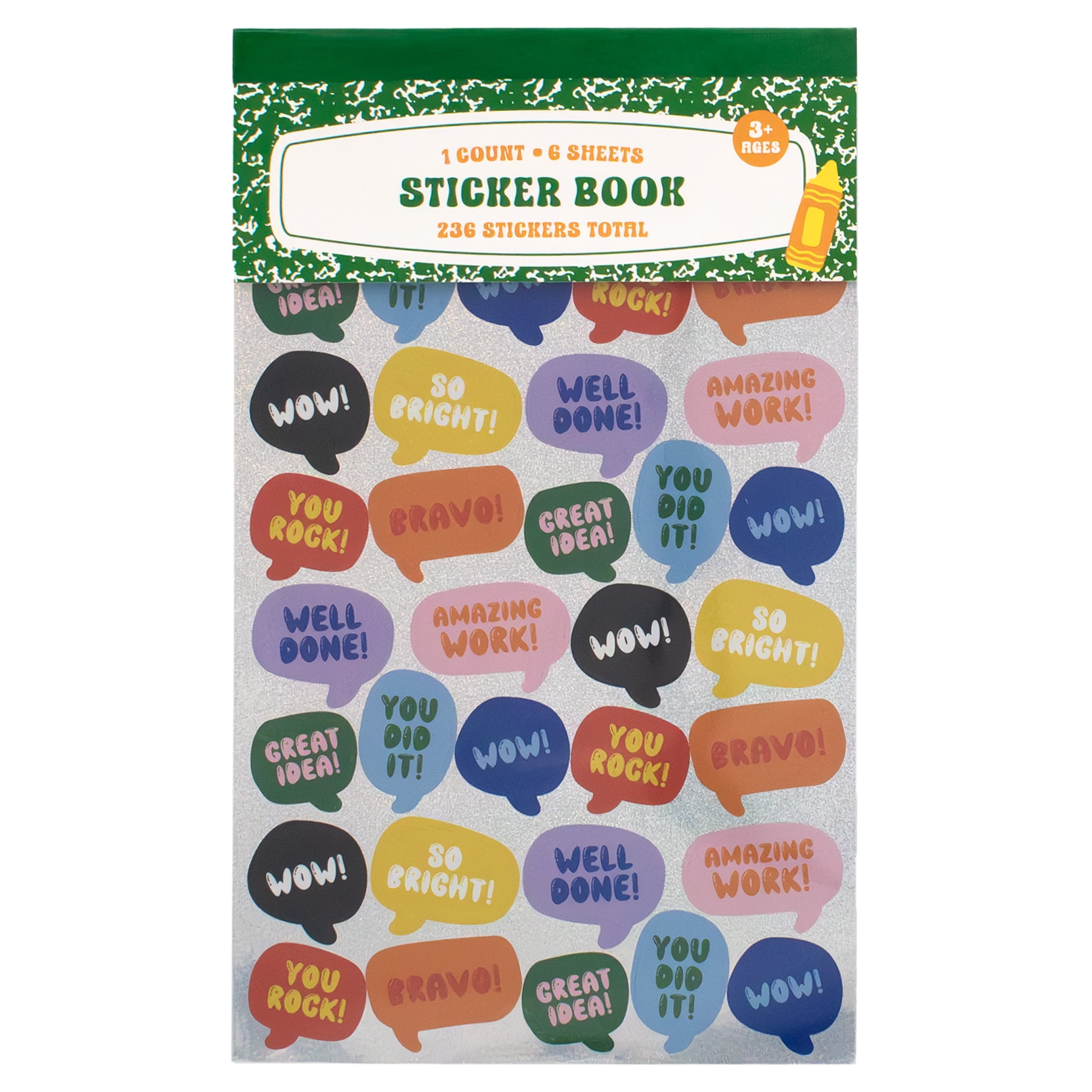 Brightstar-Products - Multi- Color Sticker Books - Icons - 236 Stickers ...