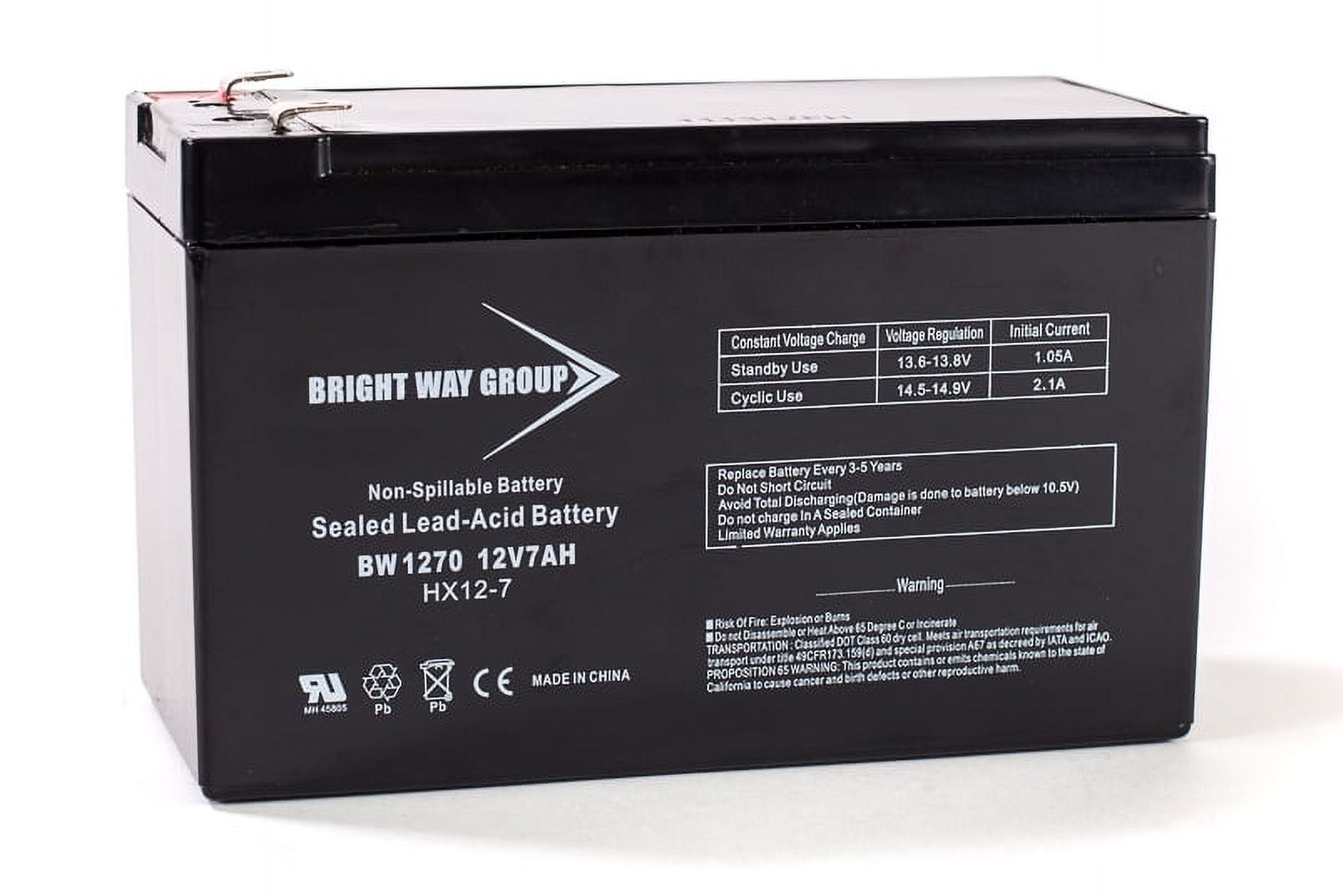 Brightway Replacement Battery for PS-1270-F2 Power Sonic Replacement ...