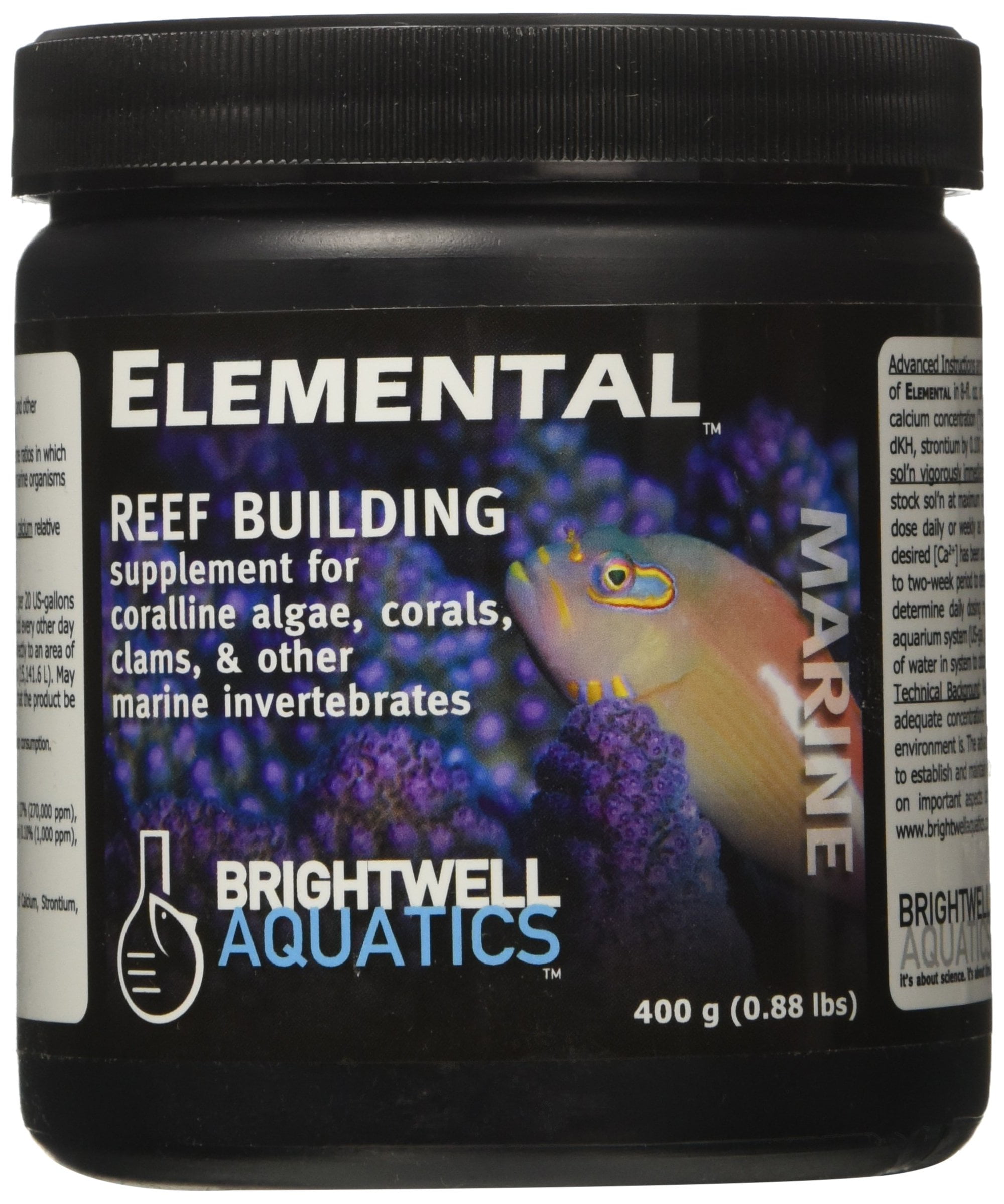 Brightwell Aquatics Elemental - Reef Building Supplement for Coralline Algae, Corals, Clams ...
