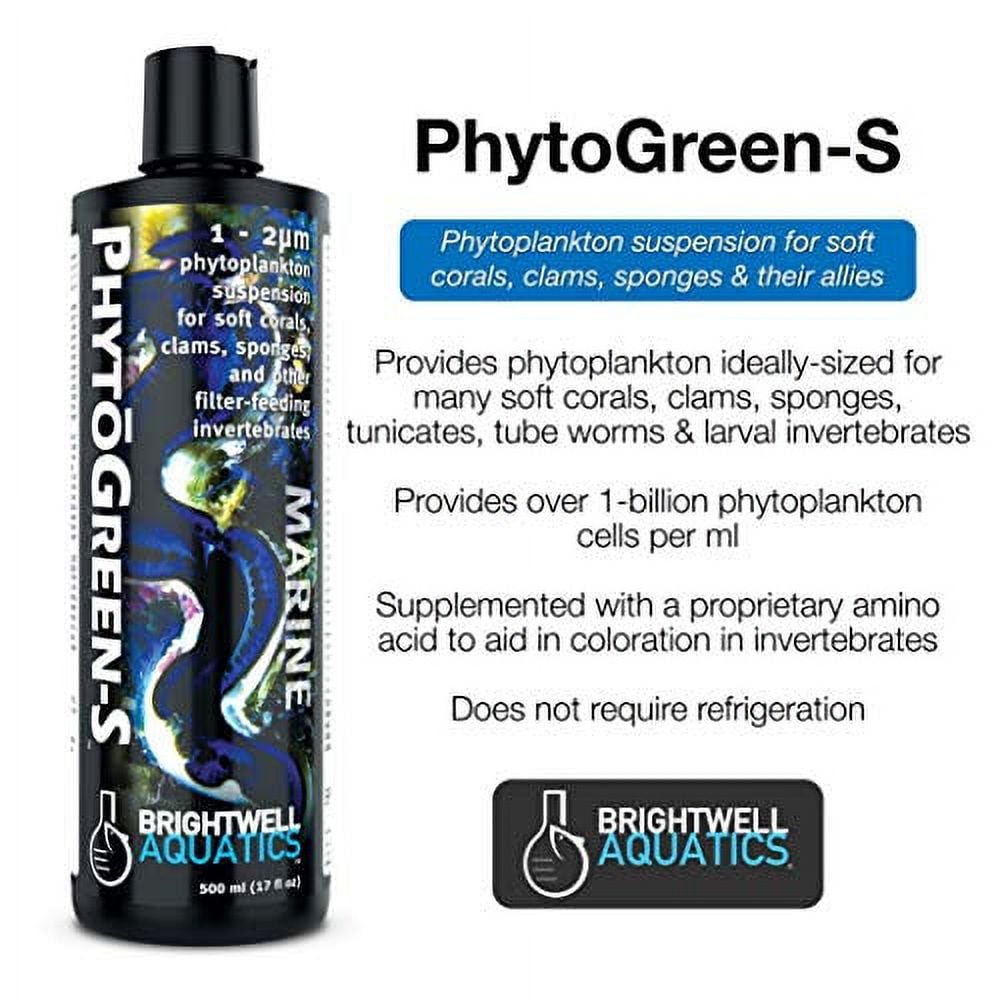 Brightwell Aquatics PhytoGreen S - Phytoplankton Liquid Food Suspension ...