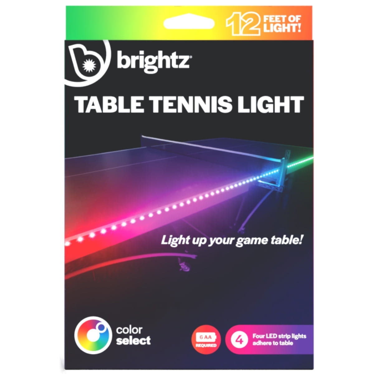 Brightz LED Ping Pong Table Light – 12ft Color Changing Strip - Walmart.com