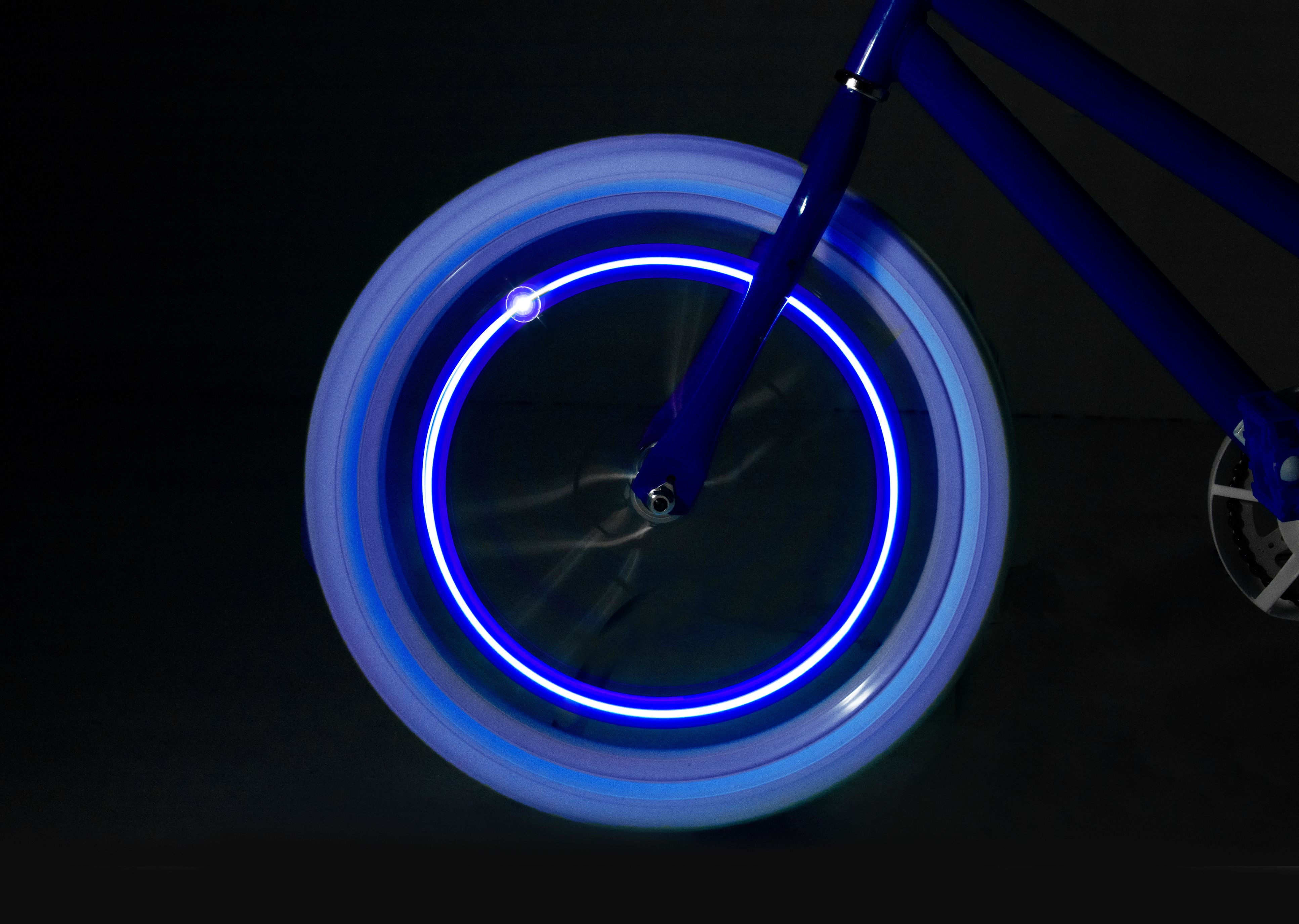 Brightz Orbit Blue LED Bicycle Spoke Clip Lights, .75 in x 3.5 in x 5 ...