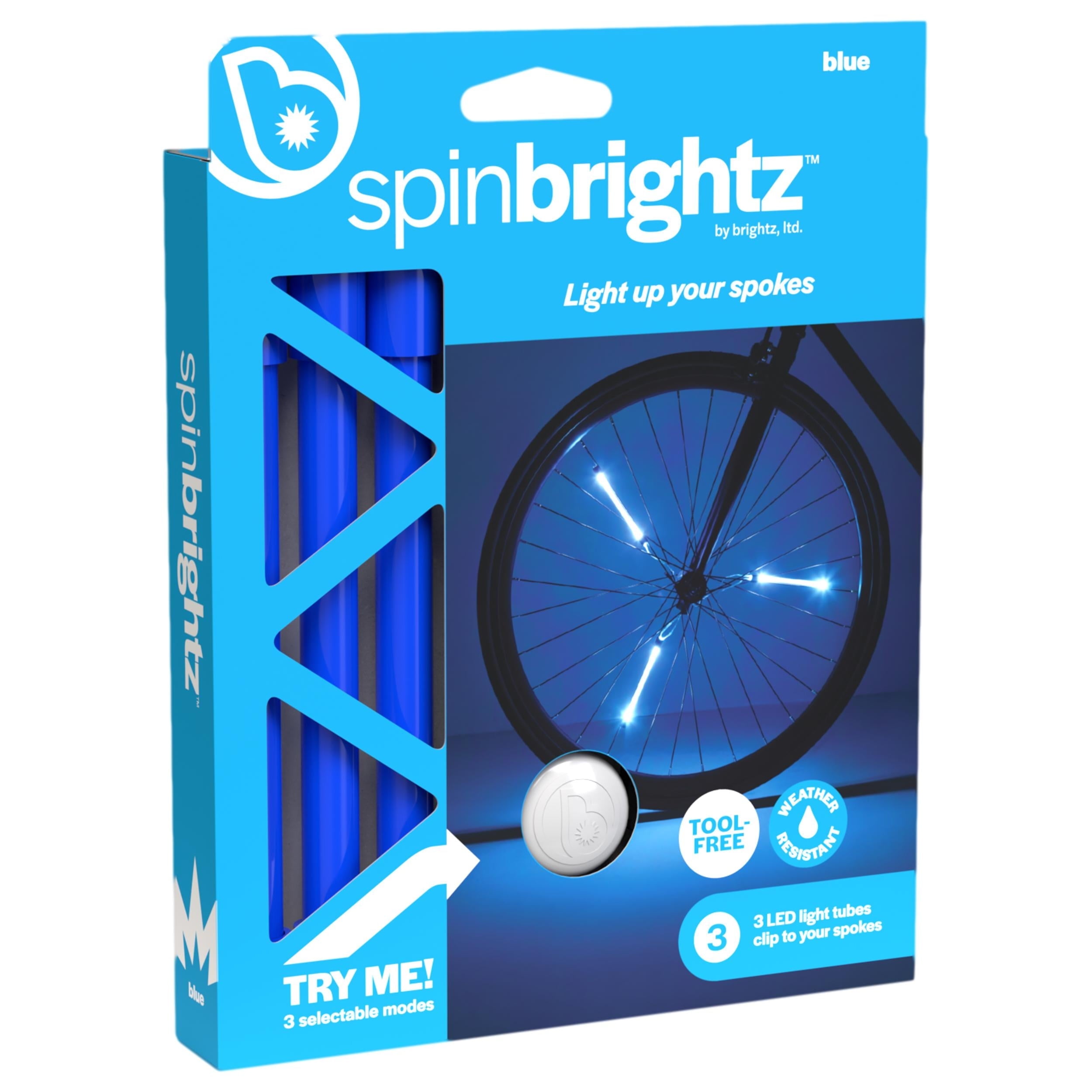 Brightz SpinBrightz LED Bike Spoke Lights, 3 Light Tubes, Constant ...