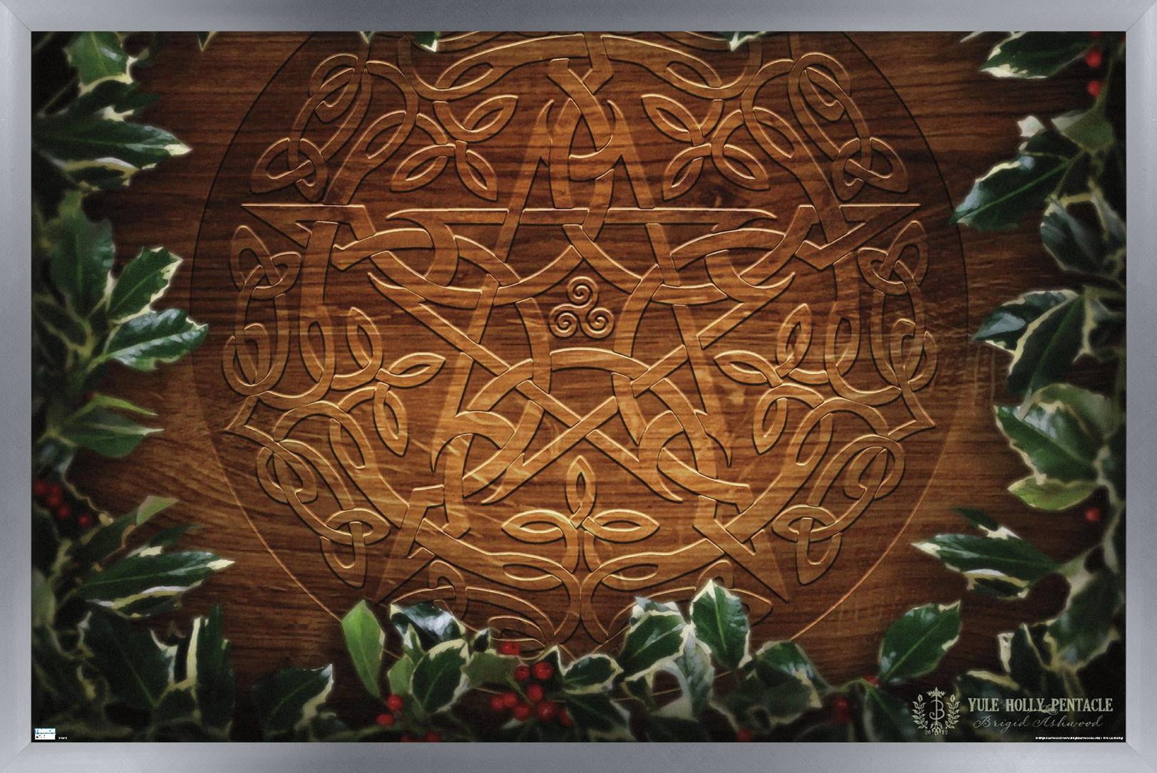 Brigid Ashwood - Celtic Yule Christmas Pentacle Wall Poster, 14.725" x ...