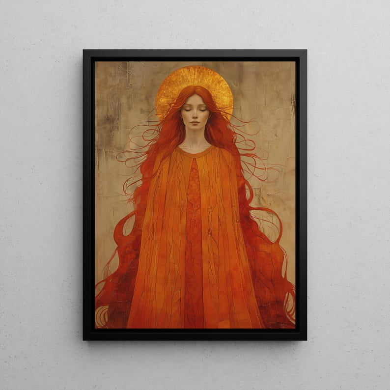 Brigid Framed Art, "The Heart Of The Sacred Forge", Celtic Mythology ...