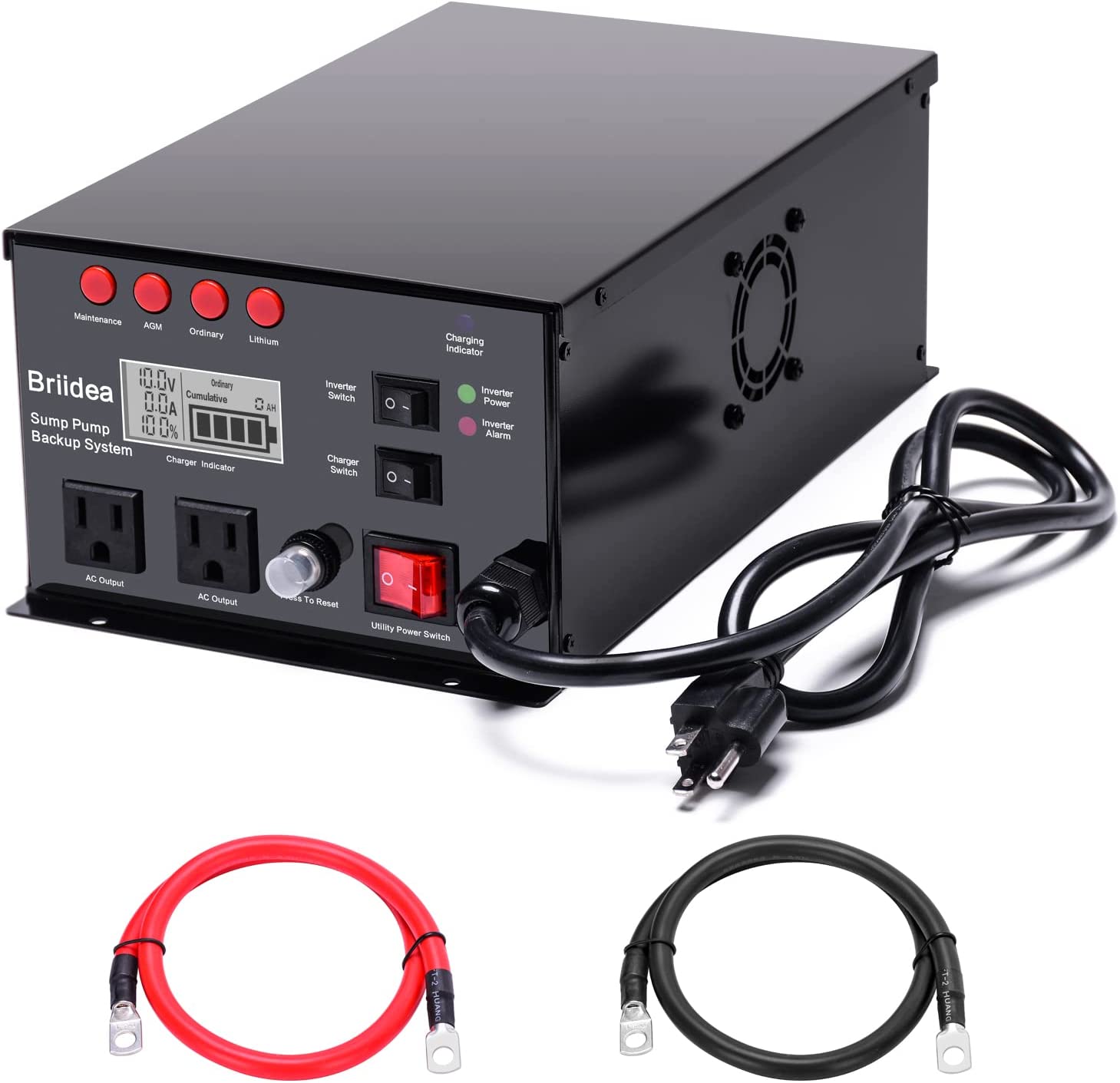 Renogy 5ft 4AWG Inverter Cable for Connecting Inverter to Battery, 1 ...