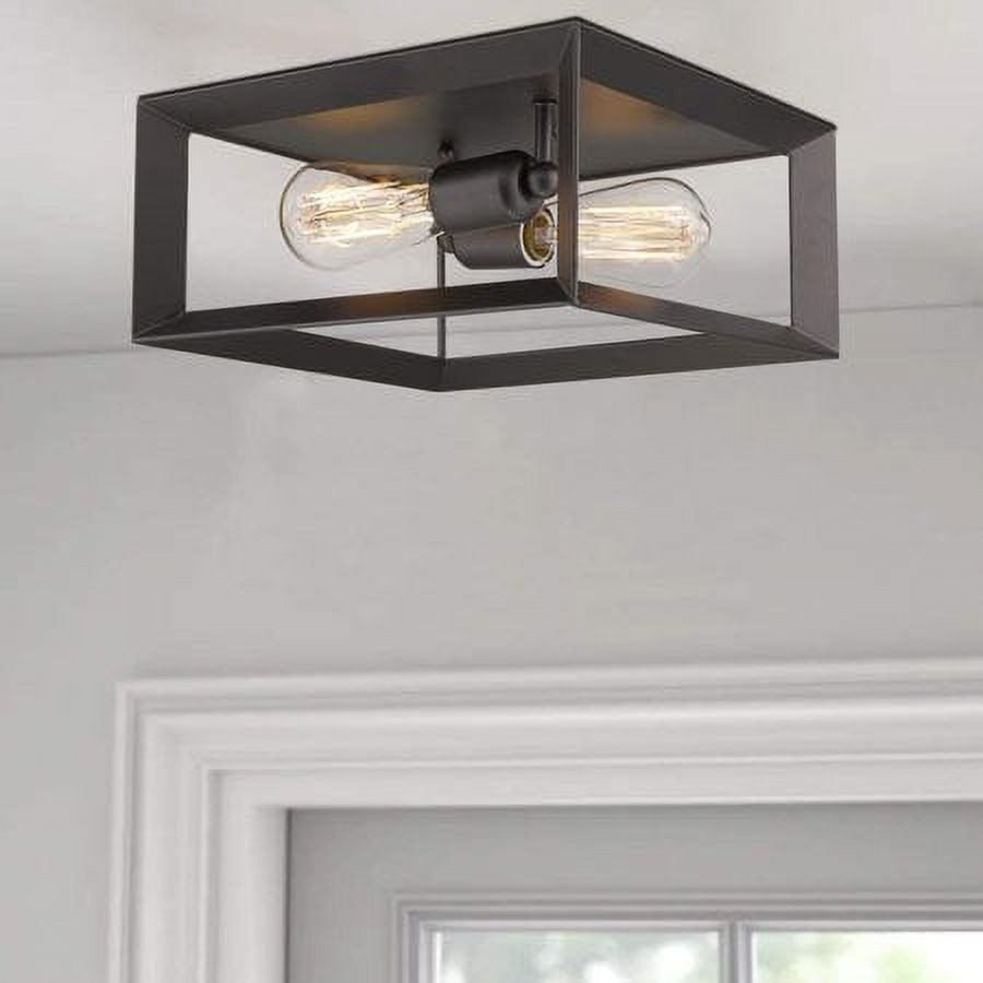 Briignite 2-Light Ceiling Fixture, IndustrialFlush Mount Ceiling ...