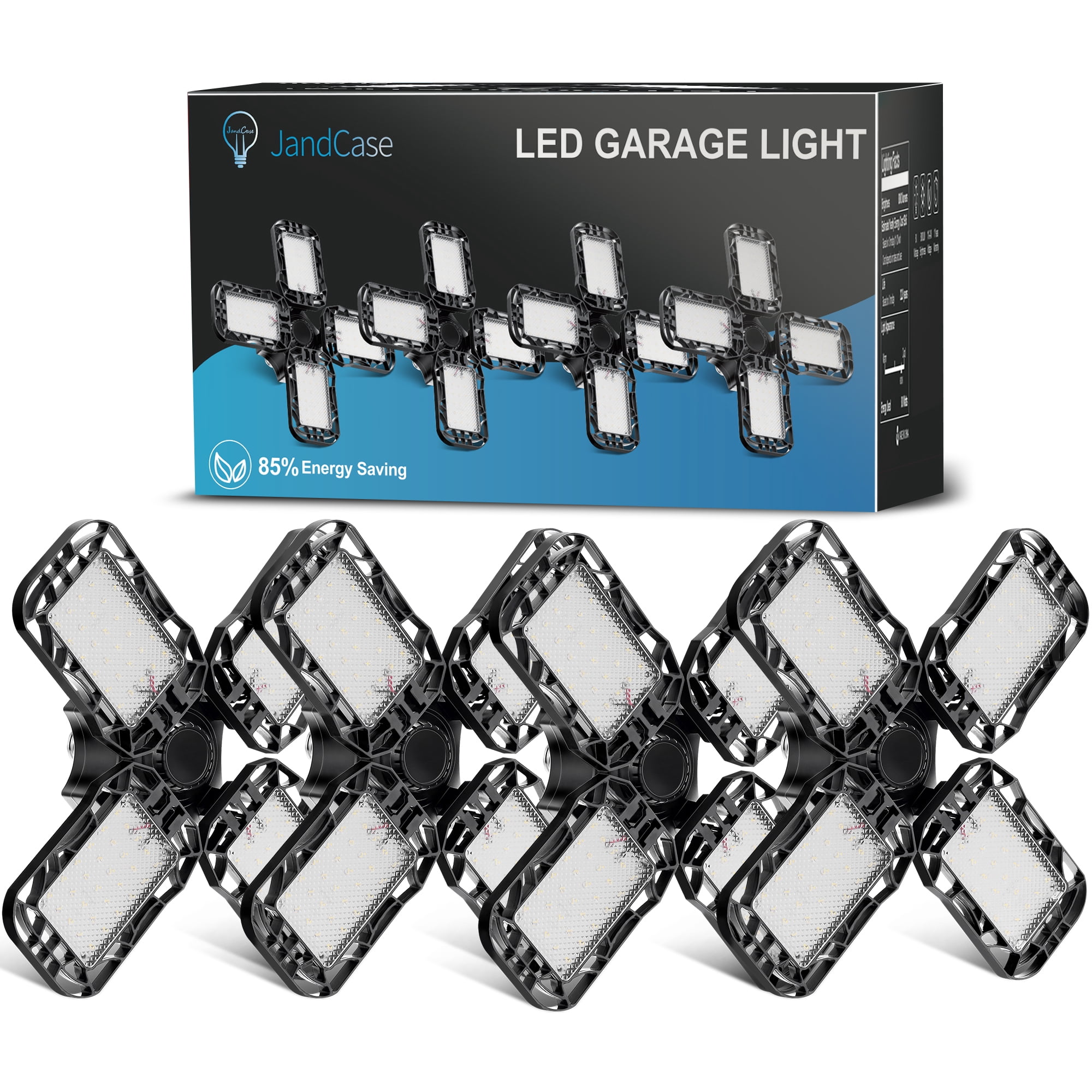 Briignite Indoor Fixtures, 80W Deformable LED Garage Ceiling Lights ...