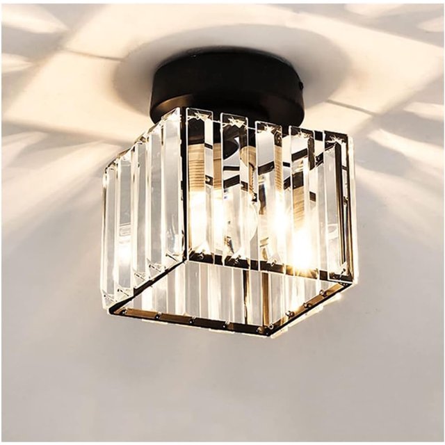 Briignite Semi Flush Mount Ceiling Light Fixture with Crystal Accents ...