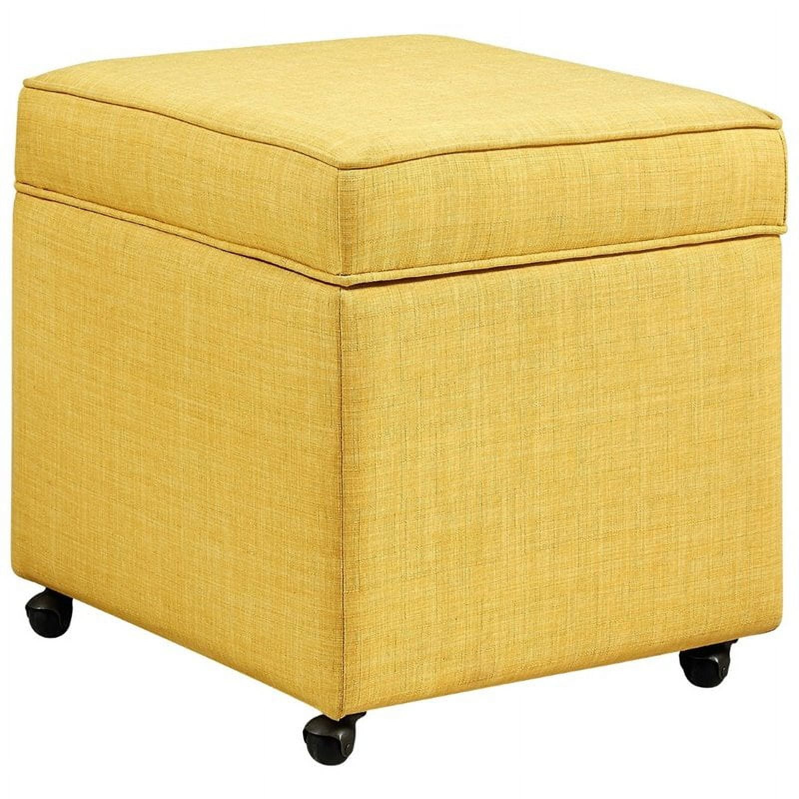 Brika Home Tufted Storage Ottoman in Yellow - Walmart.com
