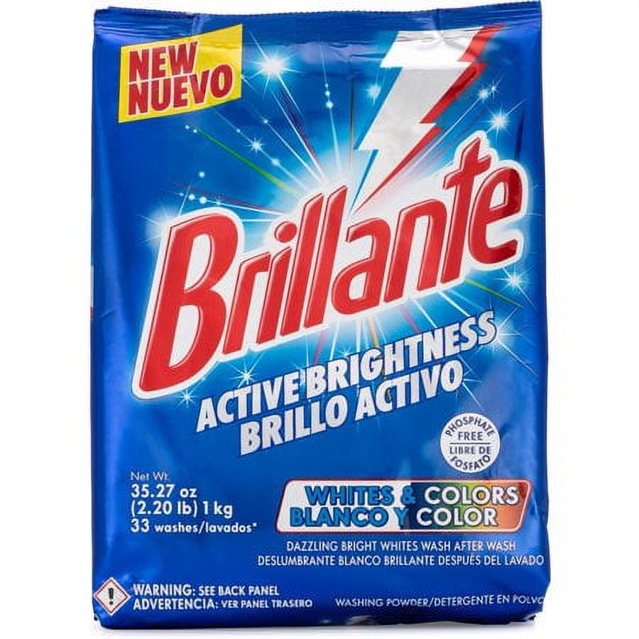 Brillante Laundry Detergent Powder, 2.2lb, 33 Washes, Brightening ...