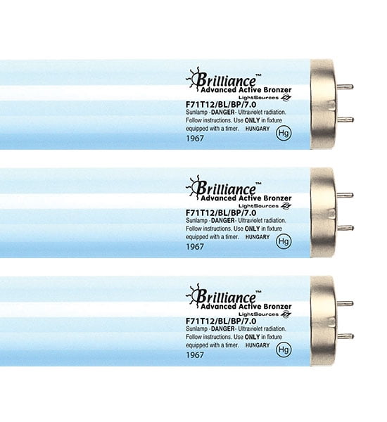 Brilliance Active Bronzer F71T12 7.0% 100-120W Bipin Tanning Lamps ...