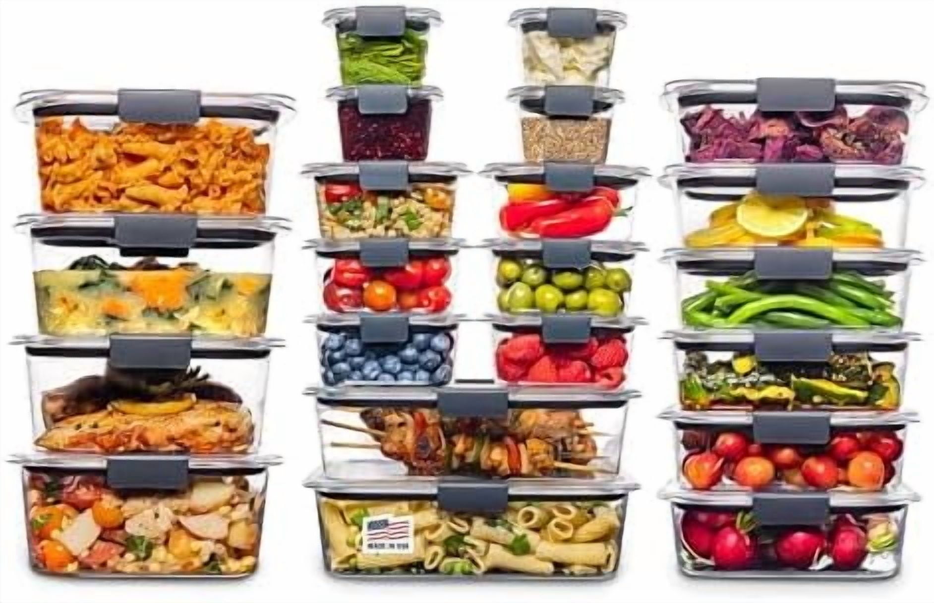 Brilliance BPA Free 44-Piece Food Storage Containers Set Airtight Leak ...