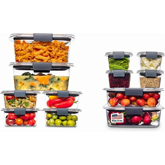 Brilliance BPA-Free Airtight Food Storage Containers, 24-Piece Set ...