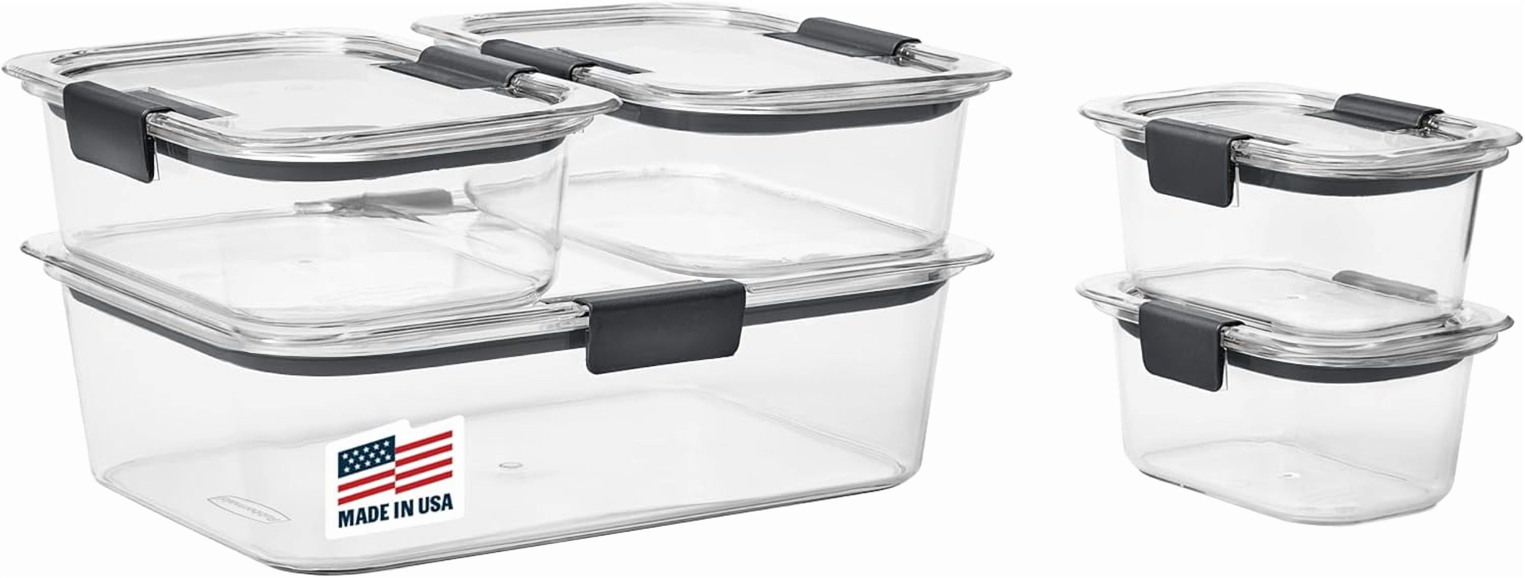 Brilliance BPA-Free Food Storage Containers with Lids, Airtight Clear ...