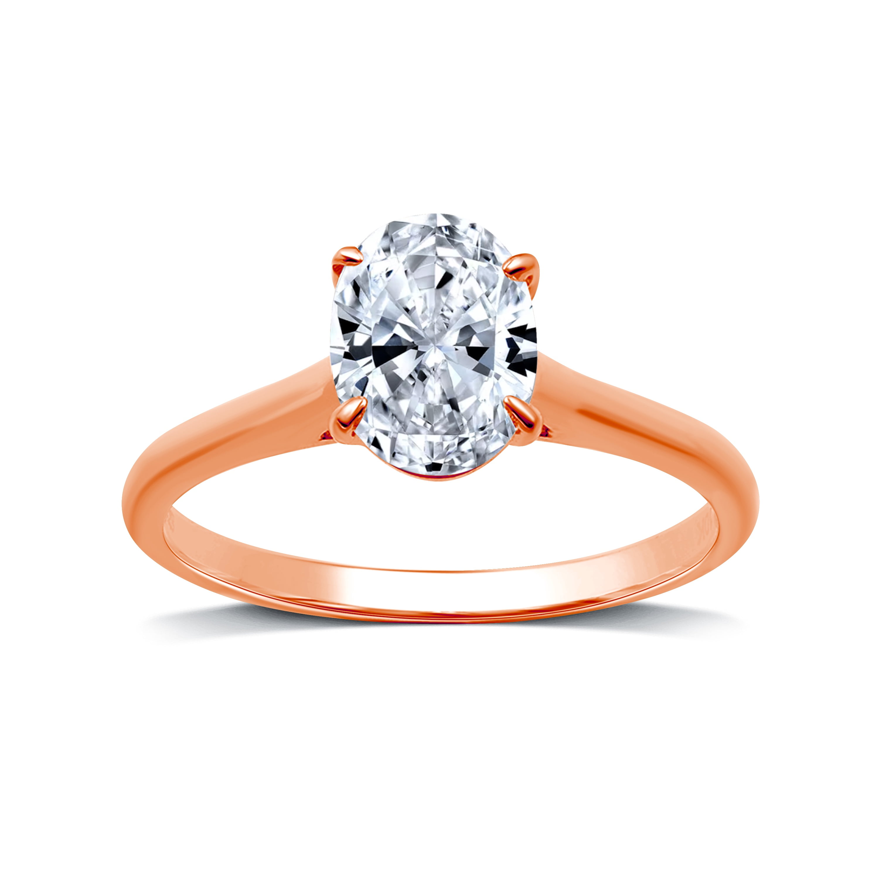 Brilliance Fine Jewelry 1.5 CT Lab Grown Diamond Women's Oval Solitaire ...