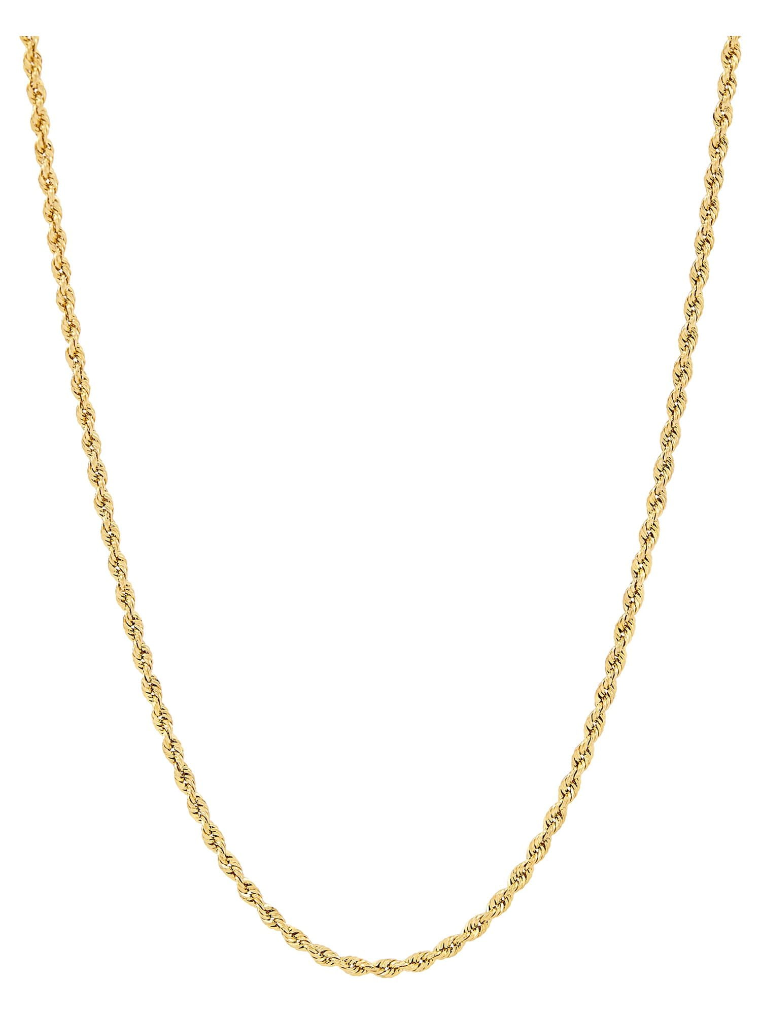 Brilliance Fine Jewelry 10K Yellow Gold 1.80MM - 1.85MM Hollow Rope ...